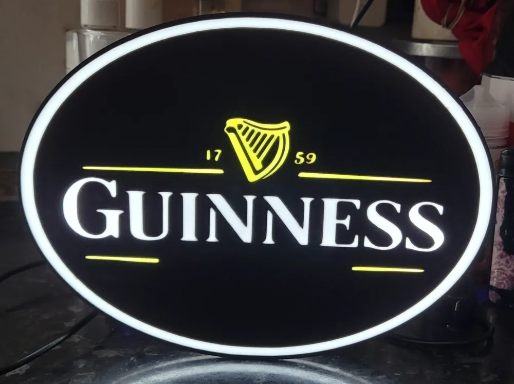 GUINNESS LED LIGHT BOX by Smithingtons MakerWorld: Download Free 3D Models