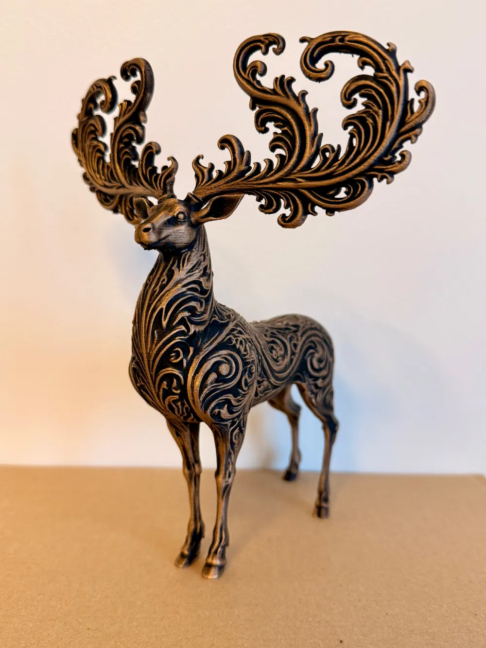 Deer, gold ornament deer - Free 3D Print Model - MakerWorld