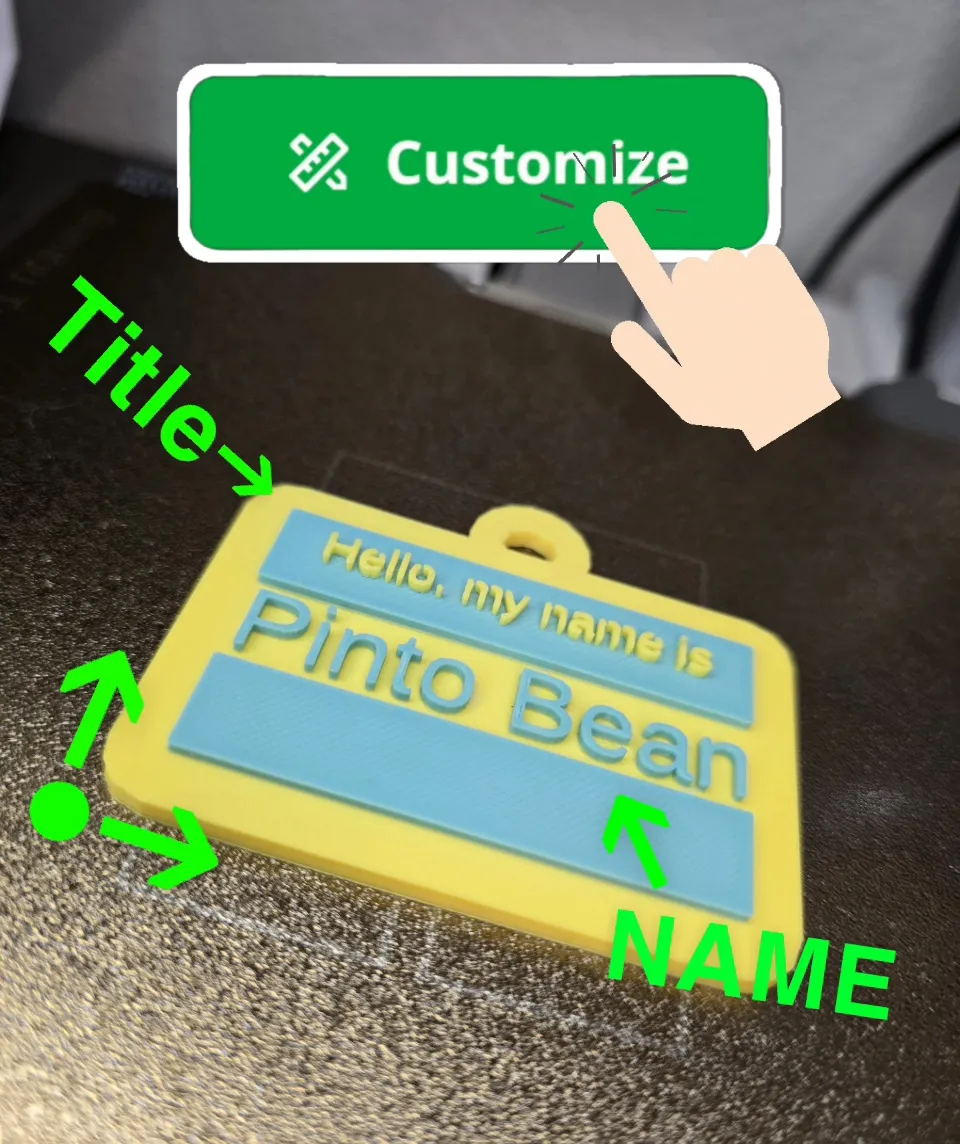Customizable Name Tag Generator by MartyMaker MakerWorld: Download Free ...