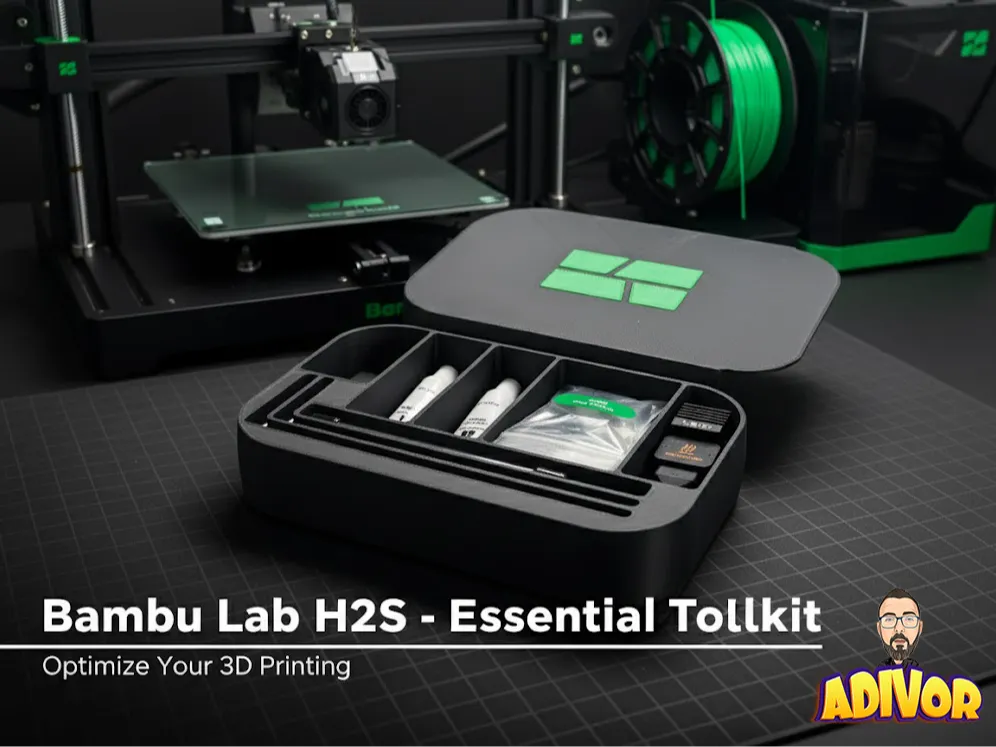 H2S P2S Essential Toolkit - Bambu Lab Organizer - Free 3D Print Model ...