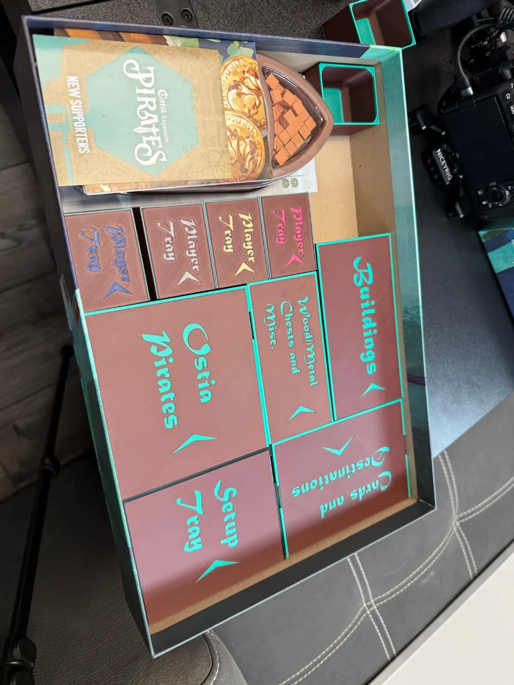 Ostia + Pirates Board Game Insert + Lids - Free 3D Print Model - MakerWorld