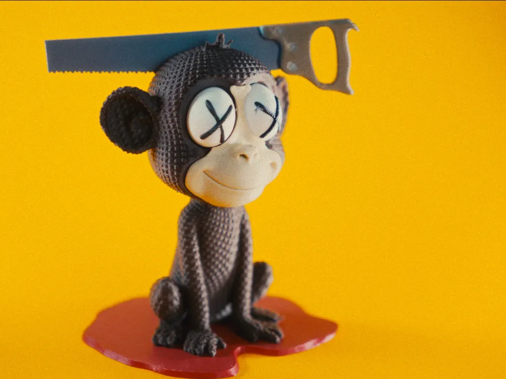 Cute But Killed: Happy The Chimp - Free 3D Print Model - MakerWorld