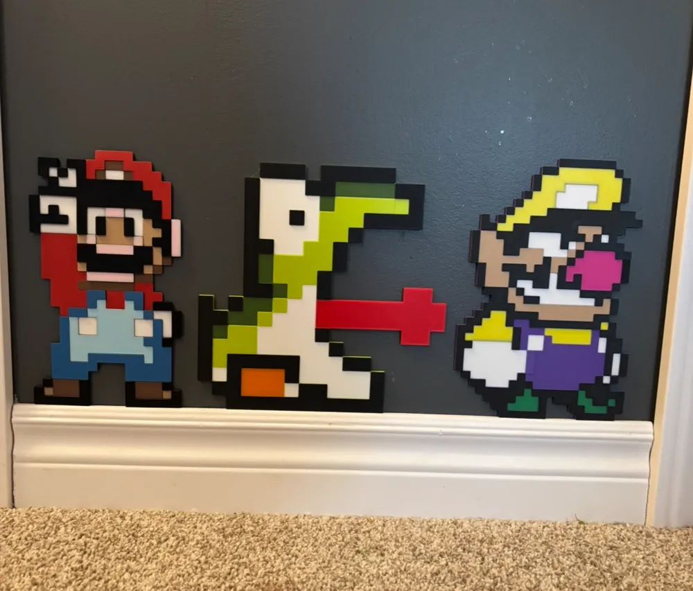 8bit Baby Yoshi Wall Art by birdhouse8669MakerWorld: Download Free 3D ...