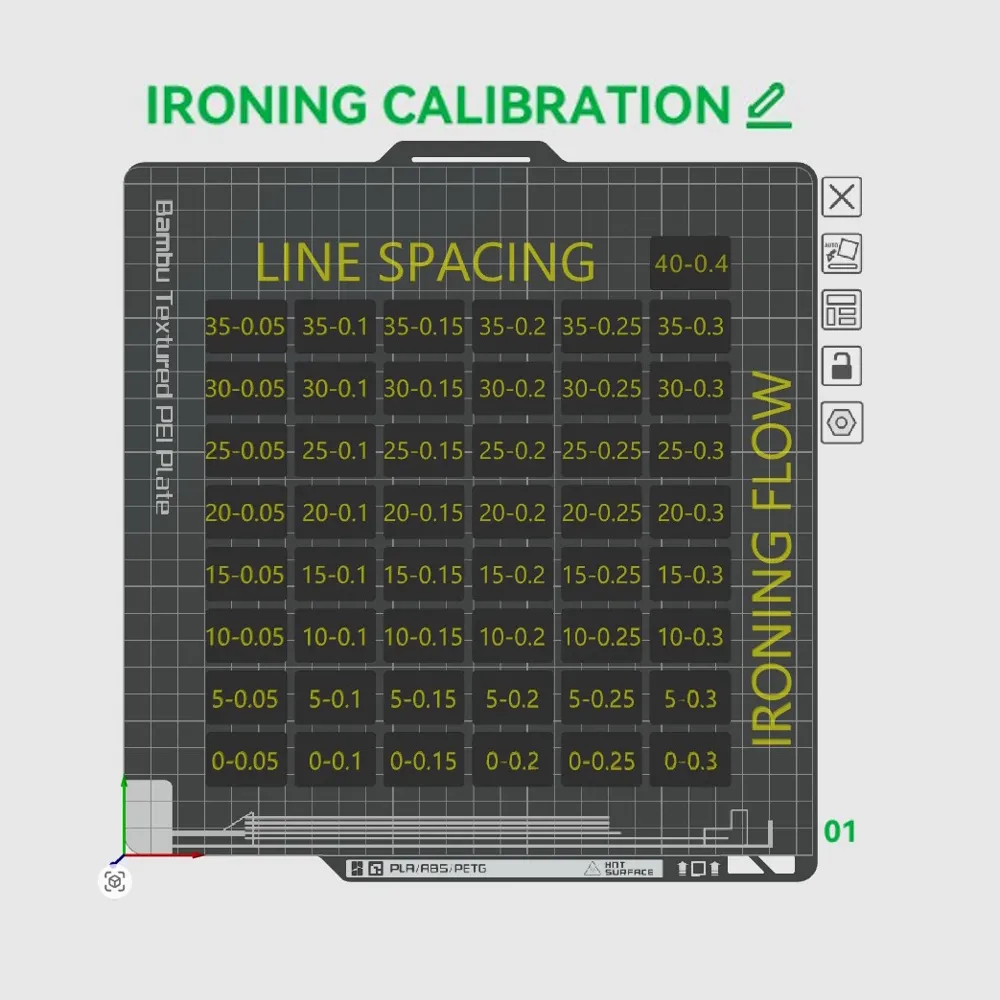 Ironing Calibration Test Flowrate Line spacing - Free 3D Print Model - MakerWorld