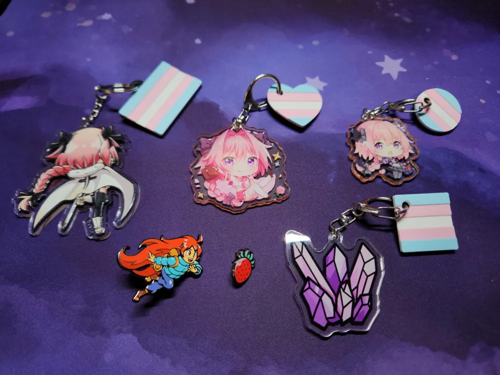 Transgender Flag Keychains (+ 6 other flags) Remixed by Amethyst3D ...