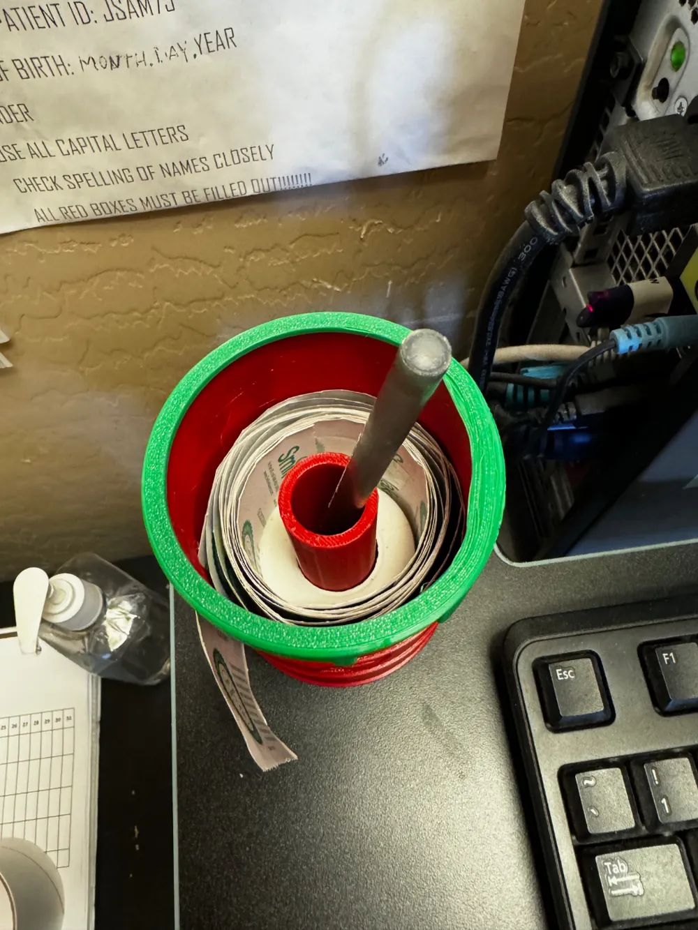 Radiation Sticker dispenser and pen cup by centured - MakerWorld