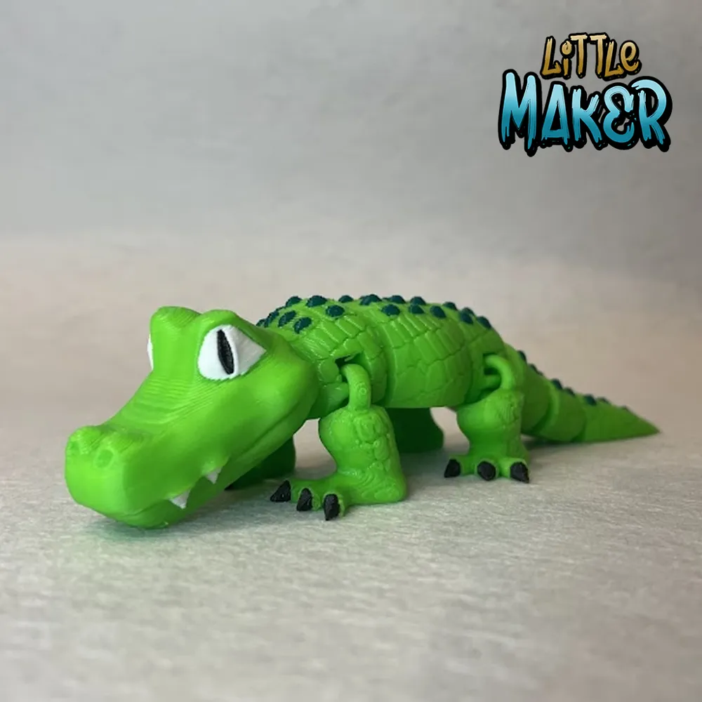 Flexi crocodile by Little Maker - MakerWorld