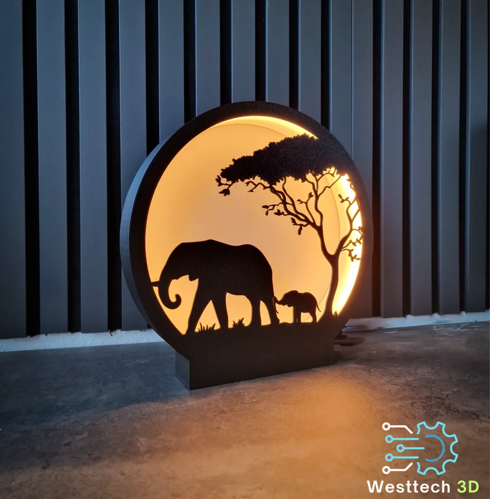 elephant LED Lamp by Westtech 3D MakerWorld: Download Free 3D Models