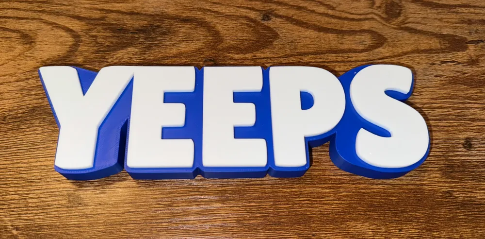 Yeeps Standing Logo - Free 3D Print Model - MakerWorld