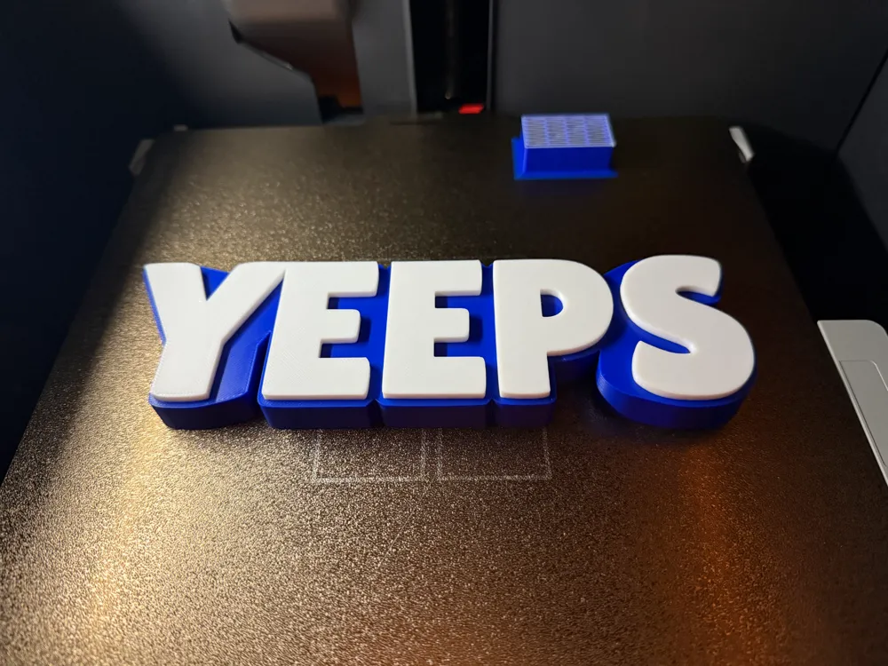 Yeeps Standing Logo - Free 3D Print Model - MakerWorld