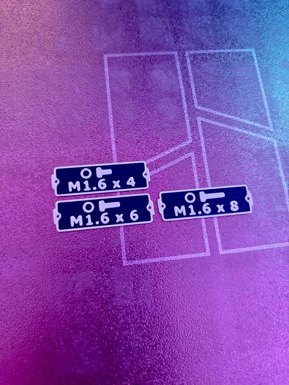 Gridfinity Bin Labels M1.6 Hex socket head screws Remixed by ...