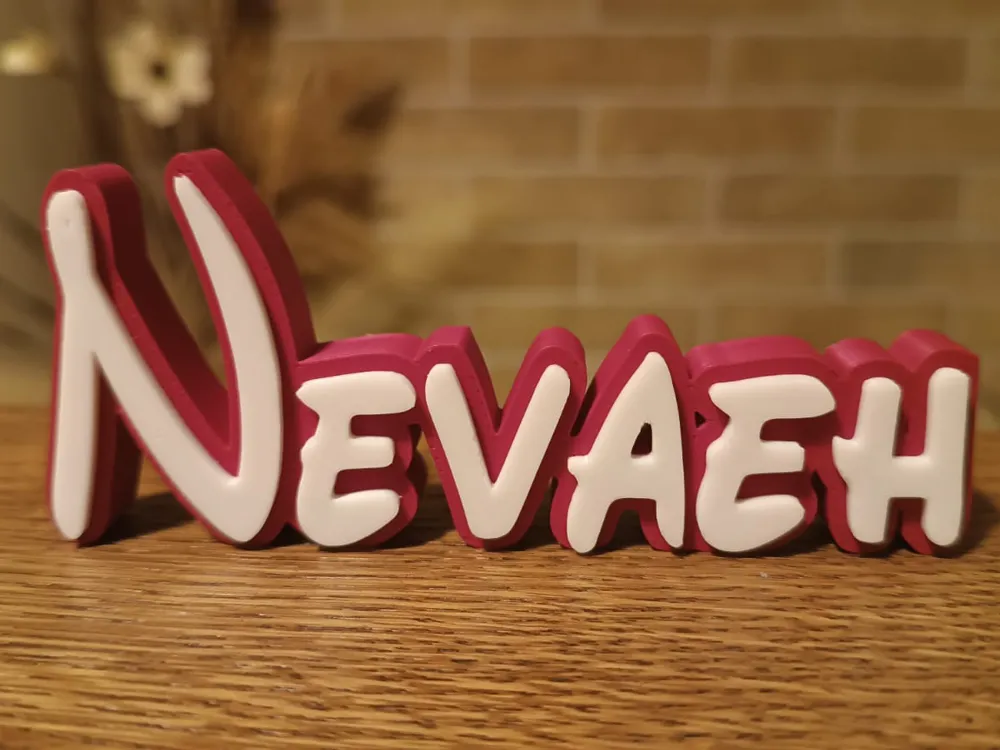 Nevaeh Disney Name Sign Decorated Room child Birth - Free 3D Print ...