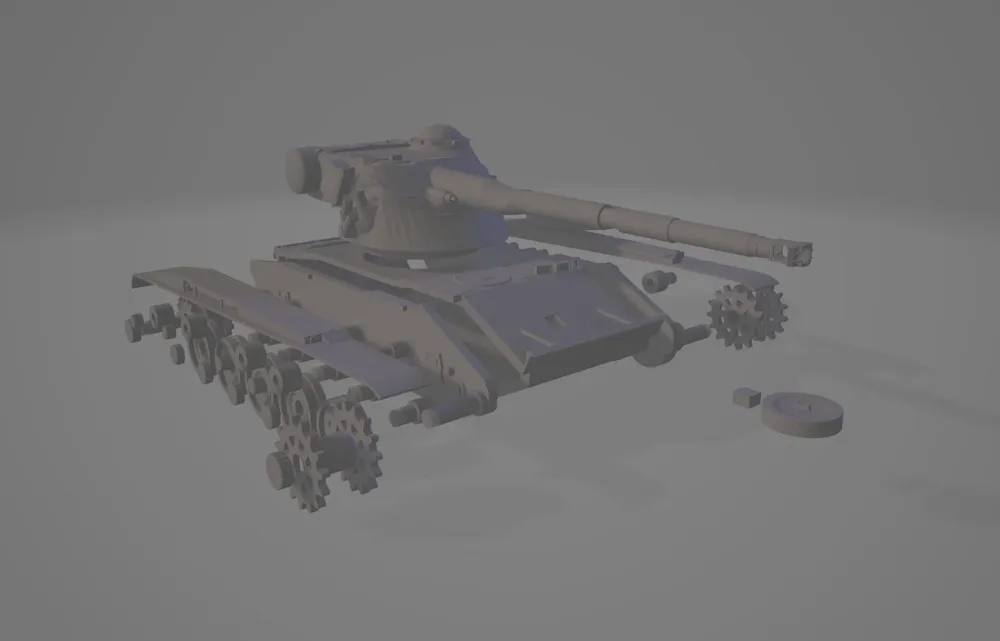 French tank: AMX 13 90 - Scale 1:29 (!NO AMS) - Free 3D Print Model ...