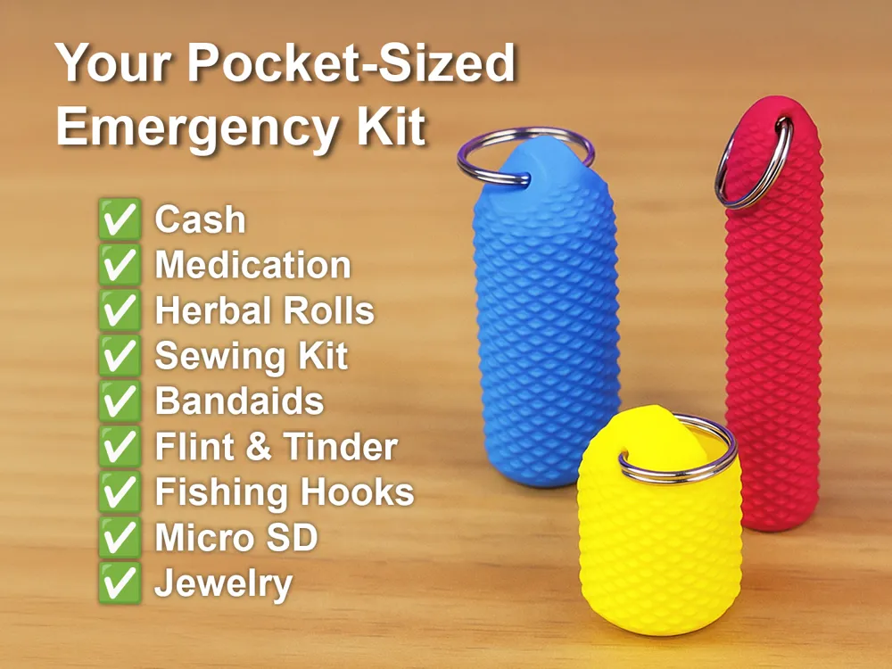 Emergency Stash Keychain - Free 3D Print Model - MakerWorld