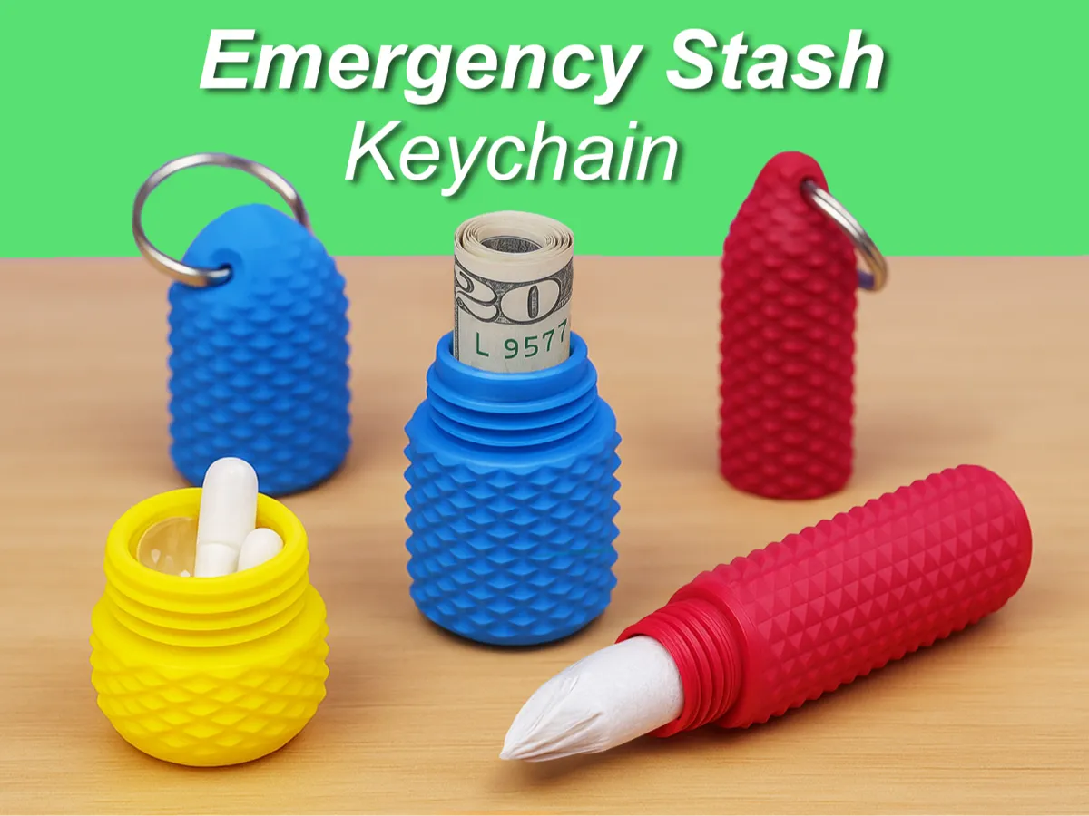 Emergency Stash Keychain - Free 3D Print Model - MakerWorld