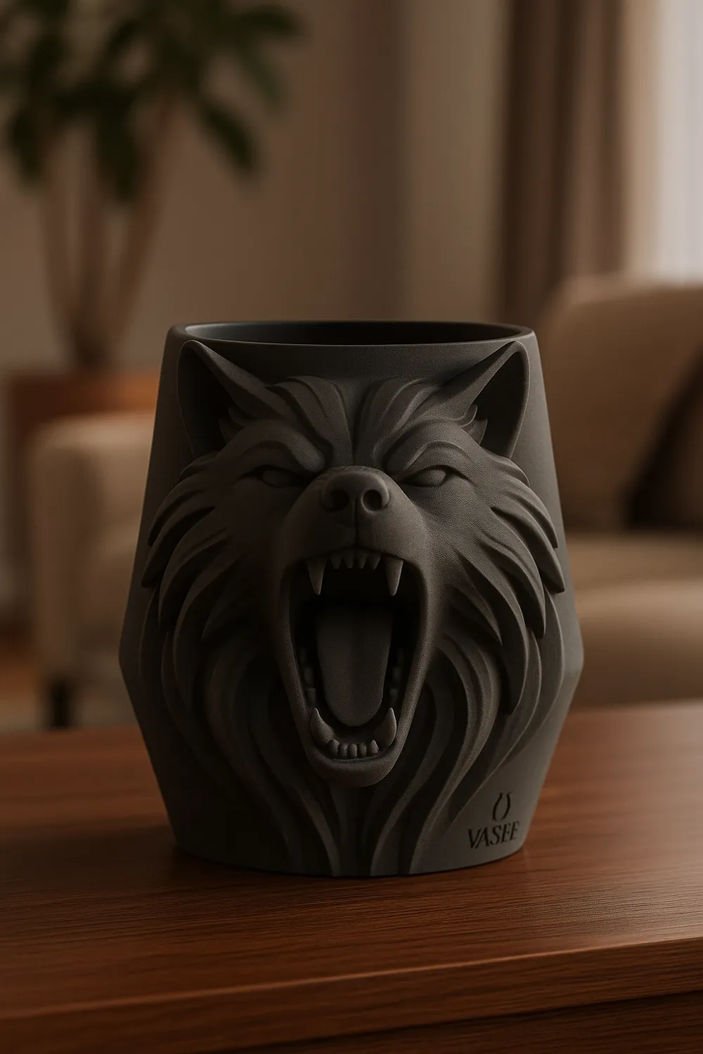 Vase Art – wild wolf pot for raw natural elegance by VASEE MakerWorld ...