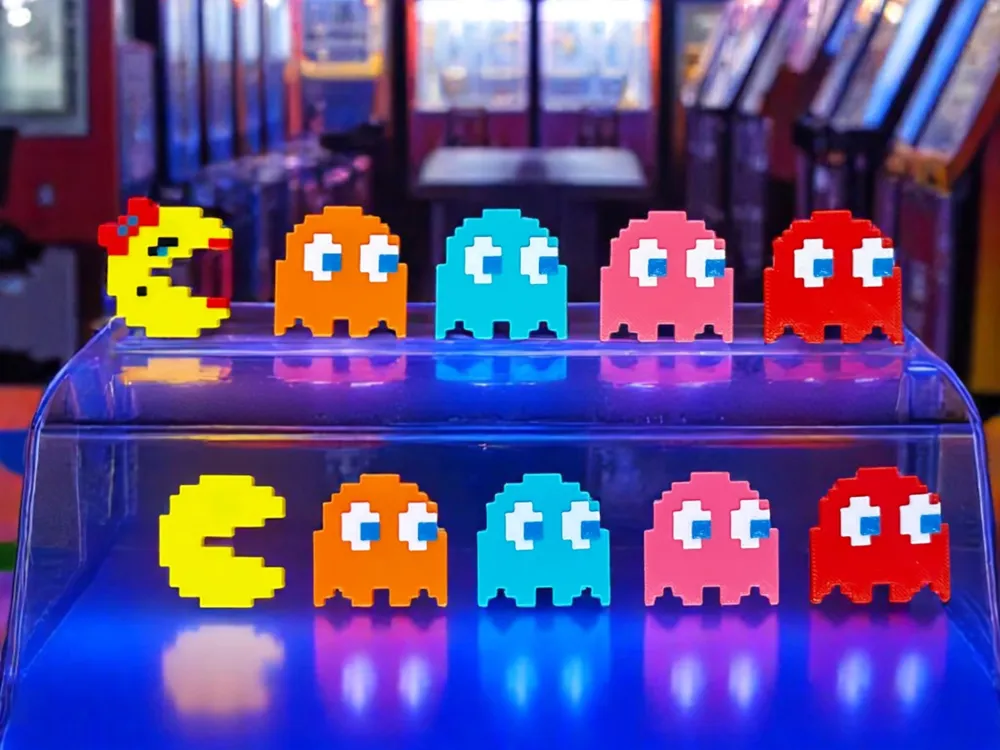 Retro Pac-Man & Ghosts Fridge Magnets by LA 3D MakerWorld: Download ...