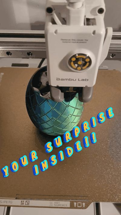 Large Crackable / Breakable Surprise Easter Egg by JS DESIGN - MakerWorld
