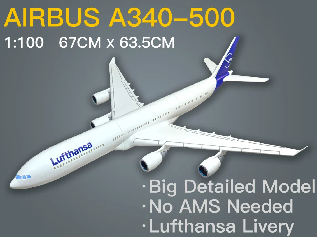 Airbus A340 Model (1:100 Scale) by TIMMY MODEL MakerWorld: Download ...