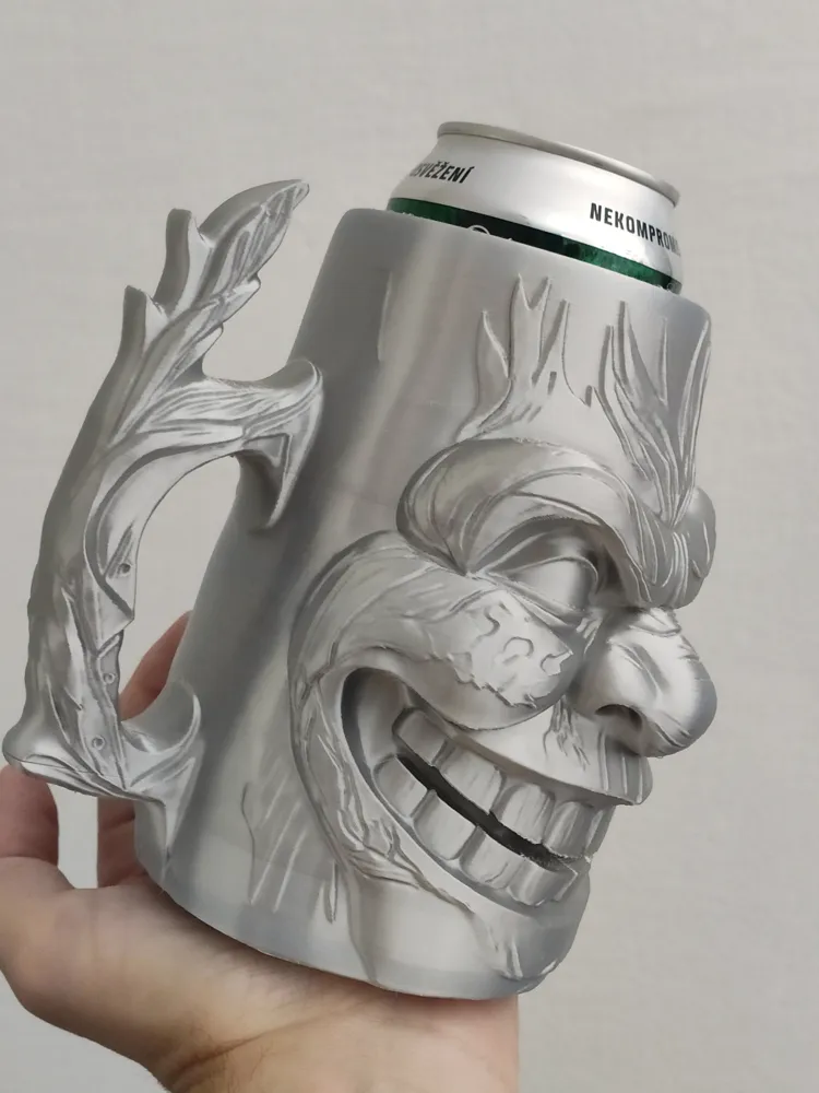 TrollFace Totem Can Holder / Beer mug by RUMcajz MakerWorld: Download ...