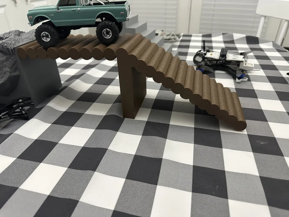 1/30 Scale RC Crawler Log Bridge - Free 3D Print Model - MakerWorld
