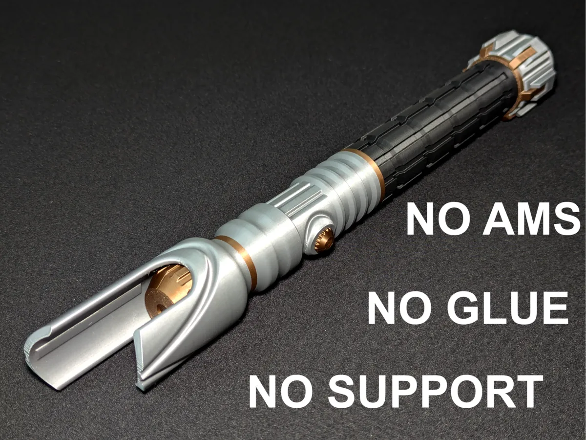 Two Handed Lightsaber Hilt - Free 3D Print Model - MakerWorld