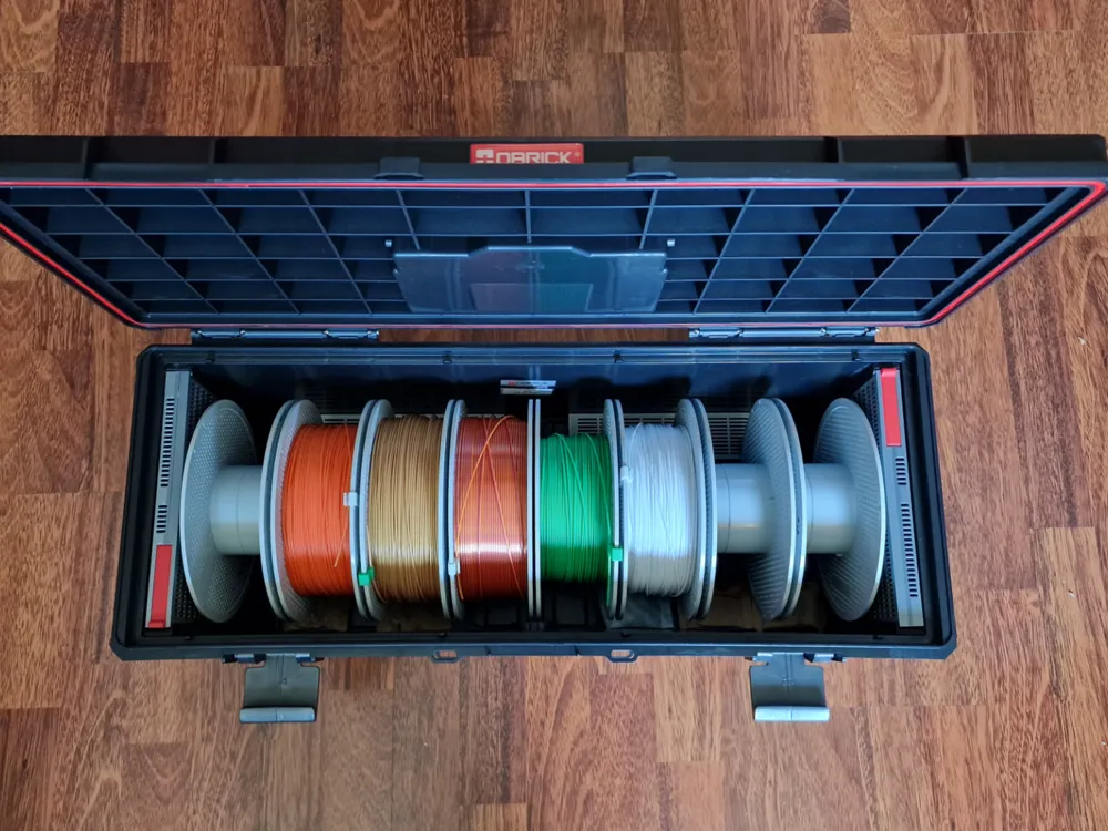 box for 8 bambu spool with silicagel container - Free 3D Print Model ...