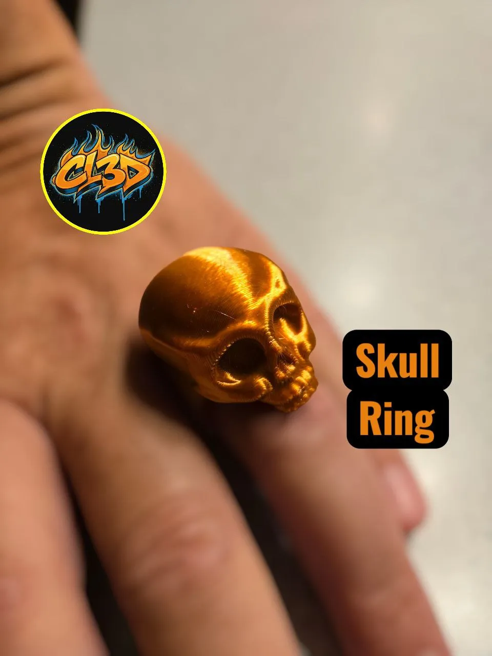 Skull Ring by CL3D PRINTING MakerWorld: Download Free 3D Models