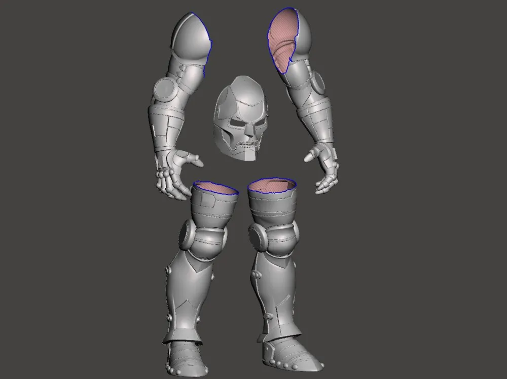 Doctor Doom Armor & Mask - Broken Into Pieces - Free 3D Print Model ...