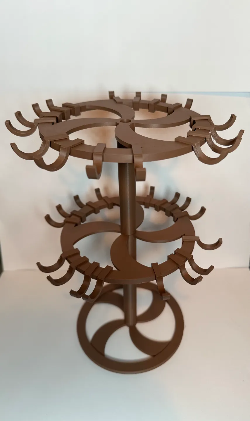 Modular display stand for key rings, jewellery etc - Free 3D Print ...