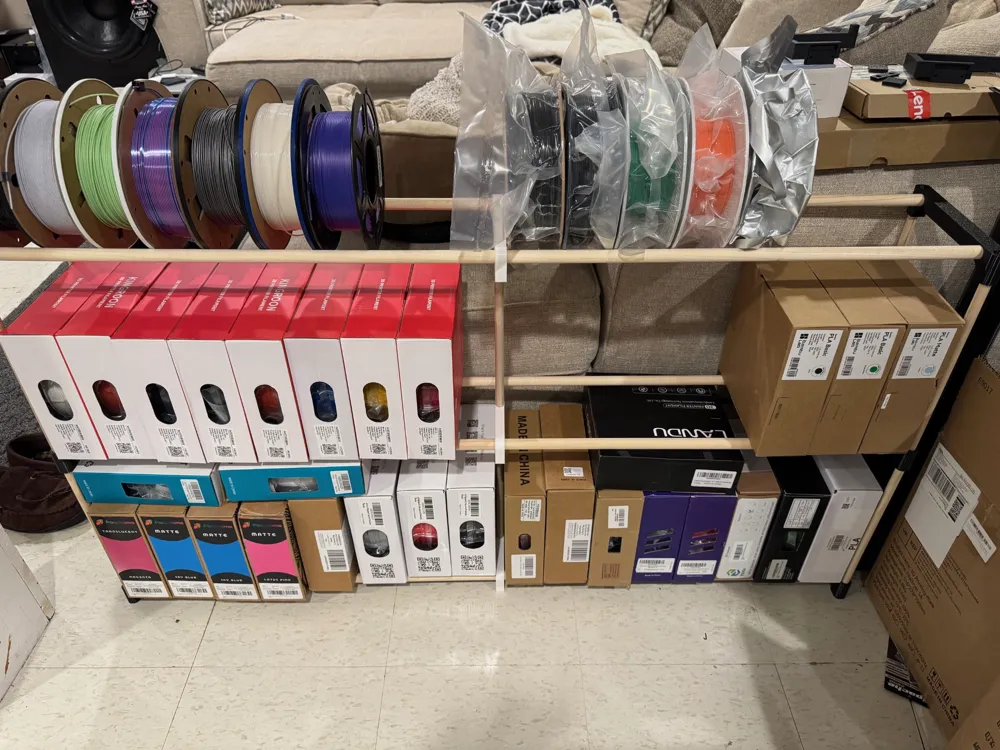 Affordable Filament Storage Rack by IKnowImLost MakerWorld: Download ...