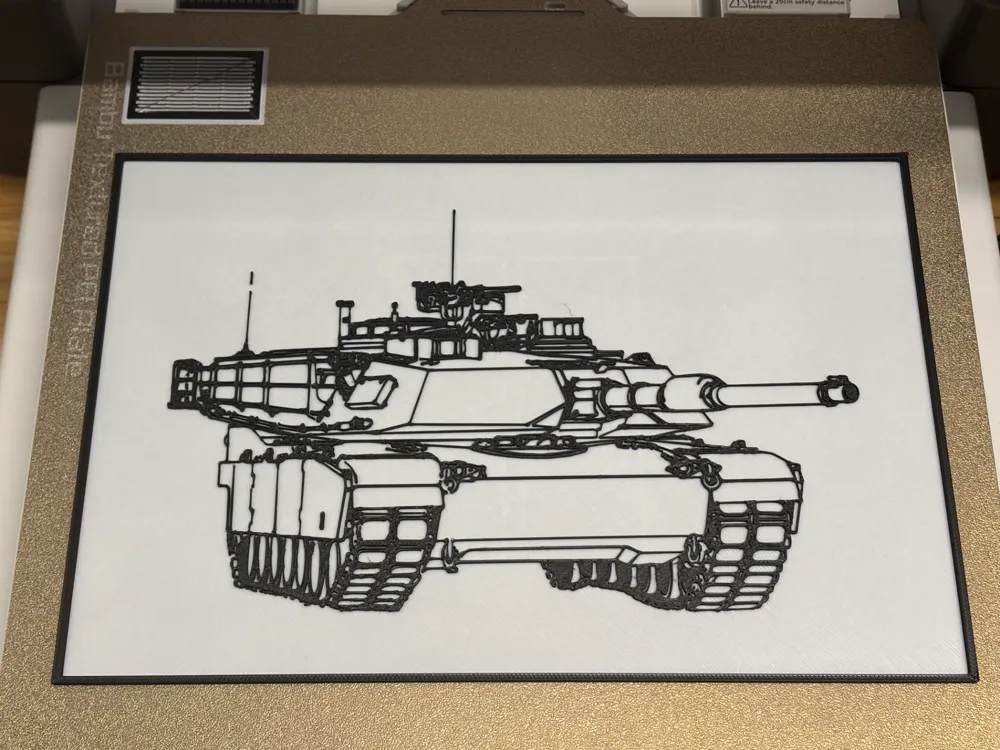 M1 Abrams Tank - Blueprint - Poster - Drawing by PaperPlaneLab - 纸飞机工作室 ...