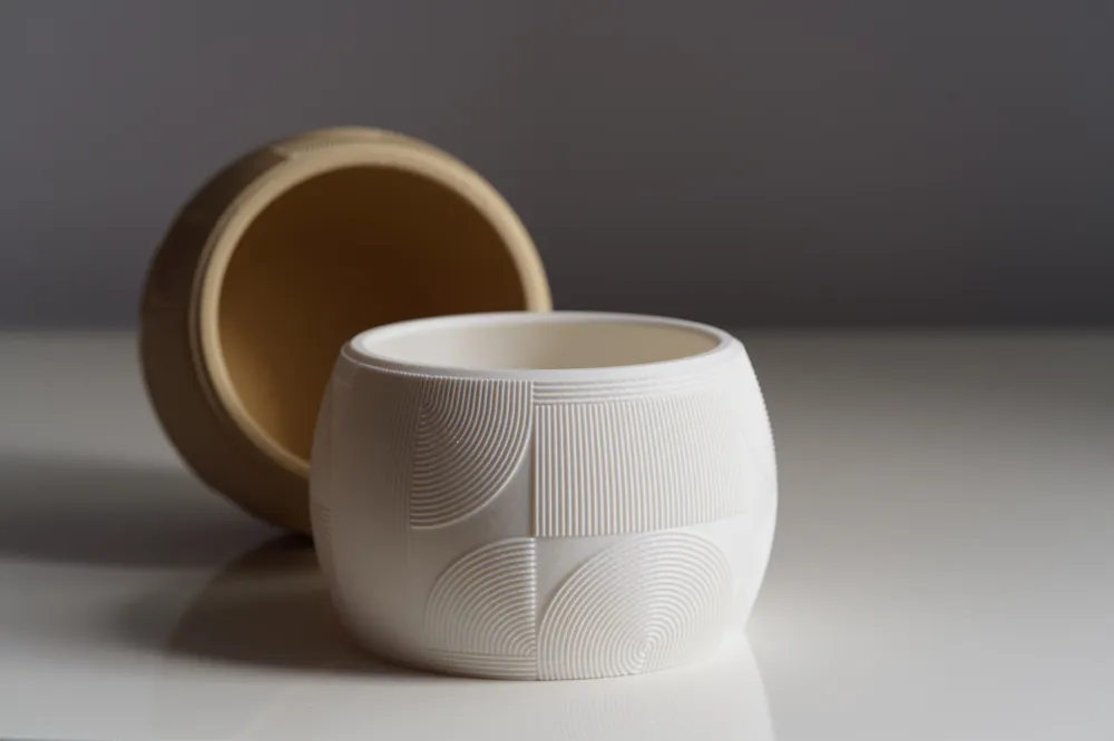 Art Deco Curved Geometric Vase Set - Spiral Pots - Free 3D Print Model ...