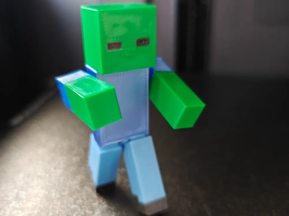 Minecraft Zombie Articulated - Free 3D Print Model - MakerWorld