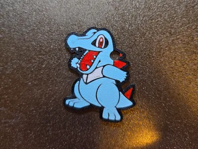 Pokemon Totodile Baby Keychain by Frankie - MakerWorld