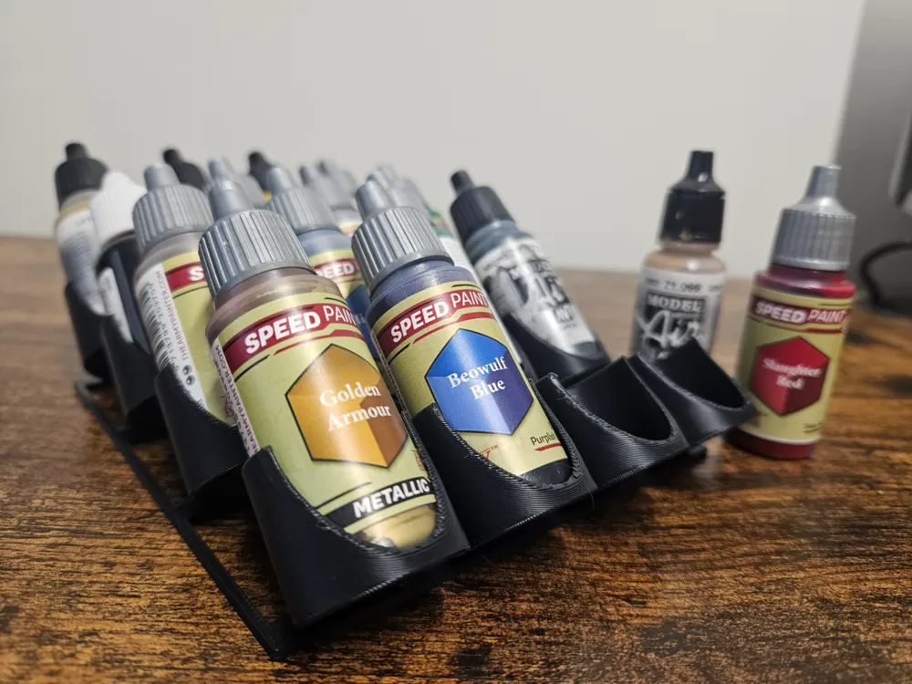 Low profile Model paint bottle holder by Gerrit D MakerWorld: Download ...