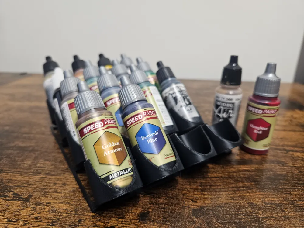 Low profile Model paint bottle holder by Gerrit D - MakerWorld