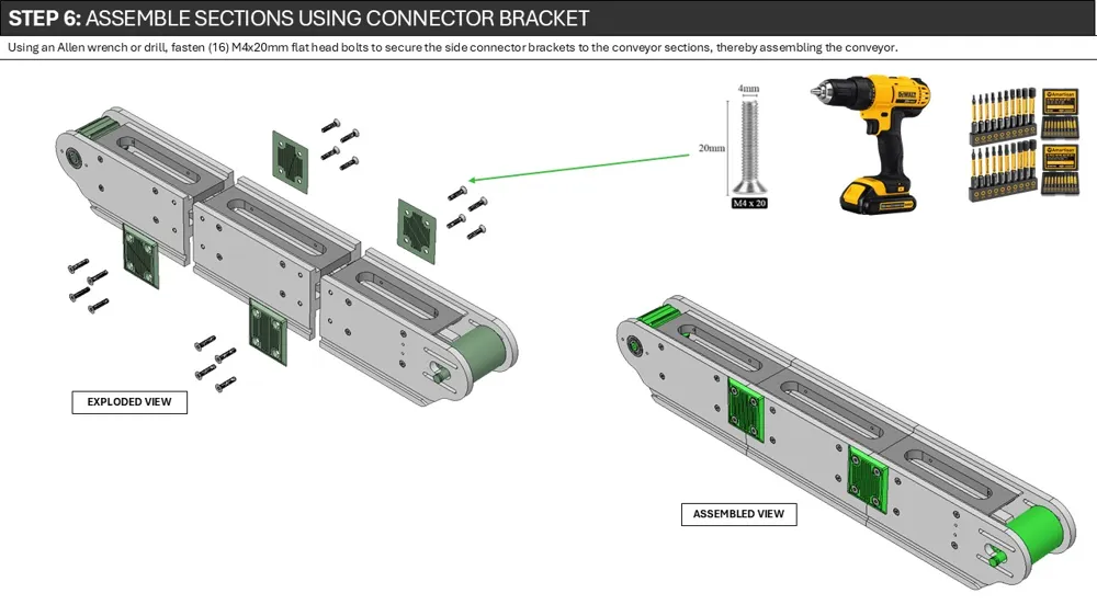 Mini Conveyor and Belt - Motorized - Free 3D Print Model - MakerWorld