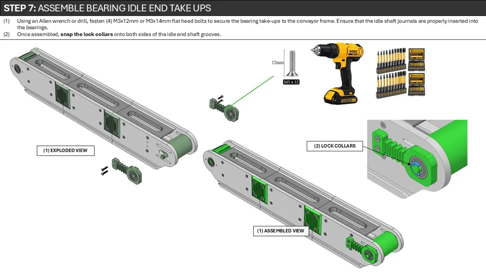 Mini Conveyor and Belt - Motorized - Free 3D Print Model - MakerWorld