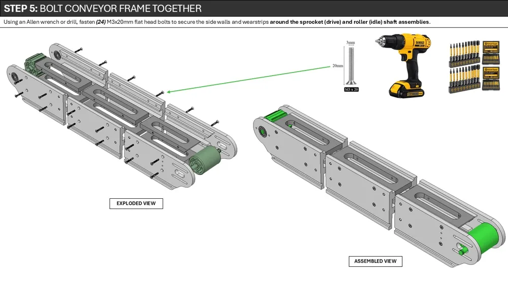 Mini Conveyor and Belt - Motorized by pettiMakerWorld: Download Free 3D ...
