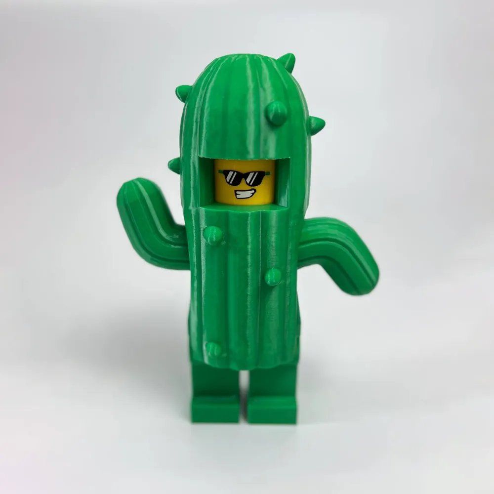 Cactus Guy Costume for Generic Big Brick Figure by Bill Lab - MakerWorld