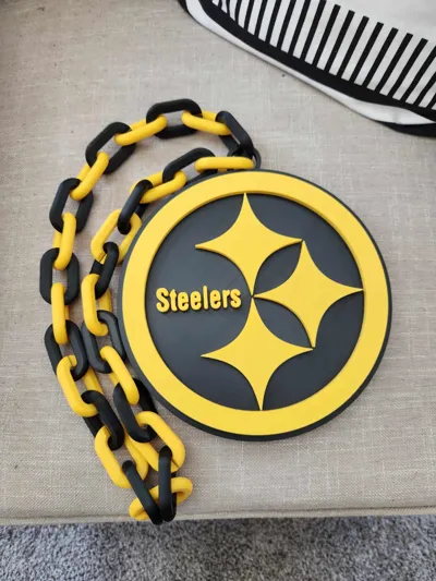 Pittsburgh Steelers Oversized Necklace, Pendant by Salvadori MakerWorld ...