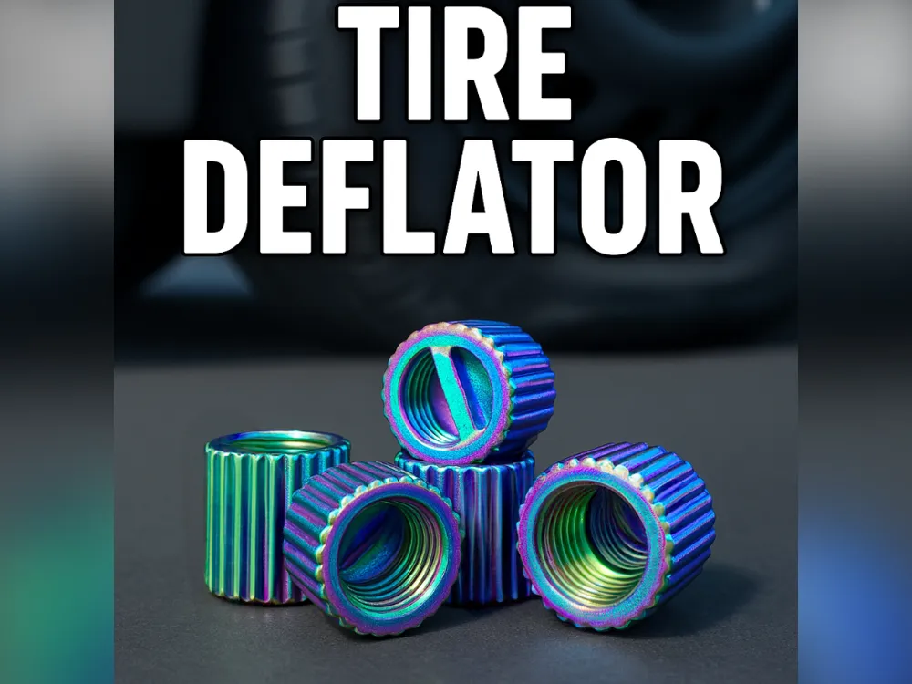Tire Deflator - Schrader Valve Stem Bleed Caps by justsomeguy ...