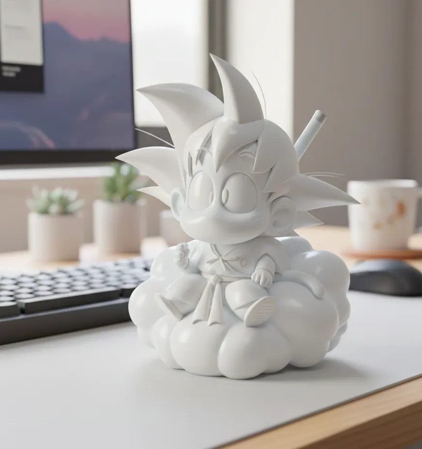 Young Goku on Flying Nimbus - Free 3D Print Model - MakerWorld