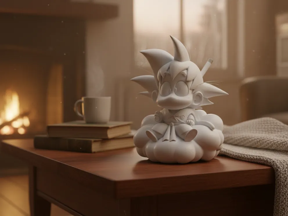 Young Goku on Flying Nimbus - Free 3D Print Model - MakerWorld