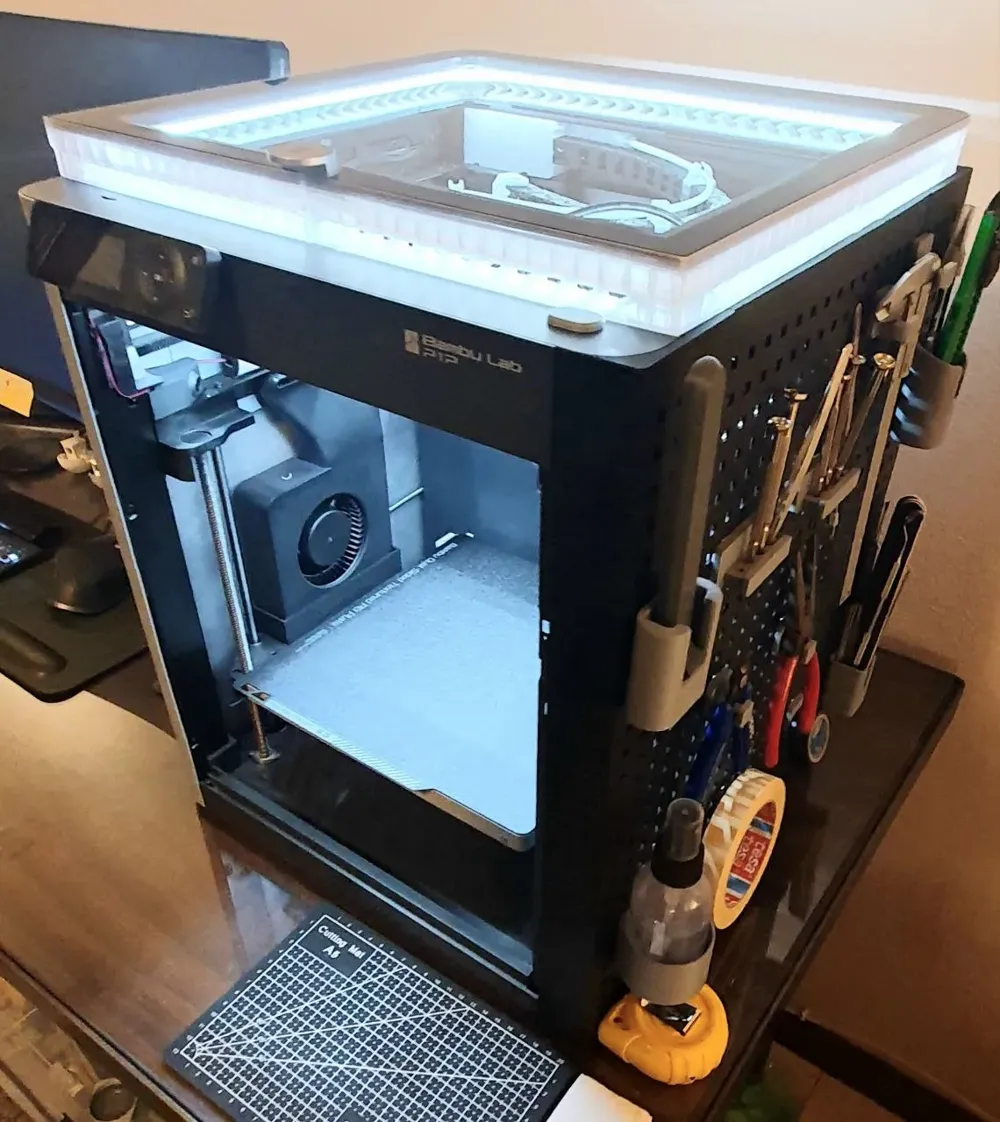 Bambu Lab LED Shield Ventilated Top Glass Riser for X1 and P1 Series ...