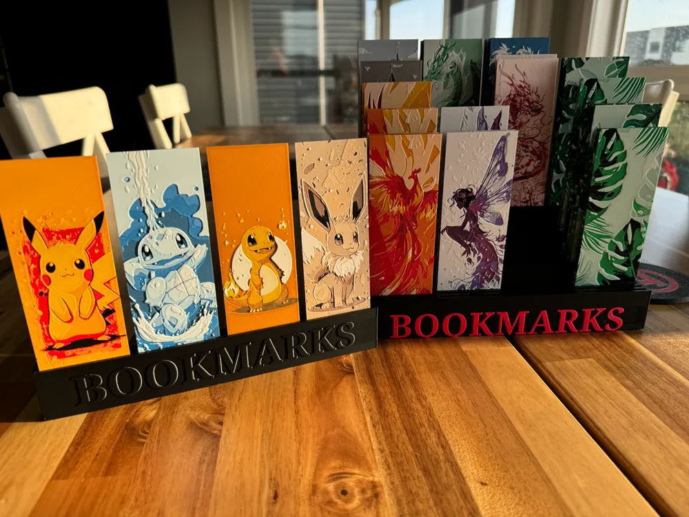 Pokemon Bookmark Collection #1 - Free 3D Print Model - MakerWorld