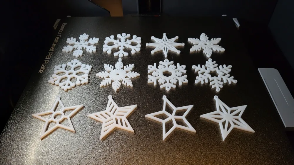 Snowflakes 2nd set for christmas tree decoration by miglo MakerWorld: Download Free 3D Models