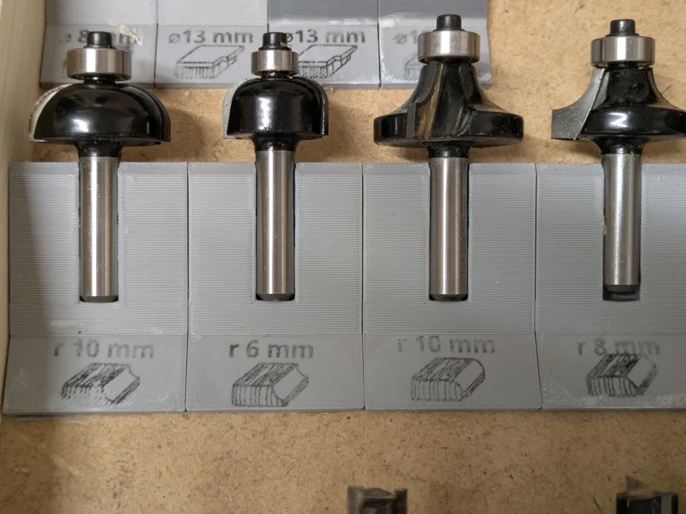 Modular Router Bit Storage: 6,8,12mm & ¼,½″ Shanks - Free 3D Print ...