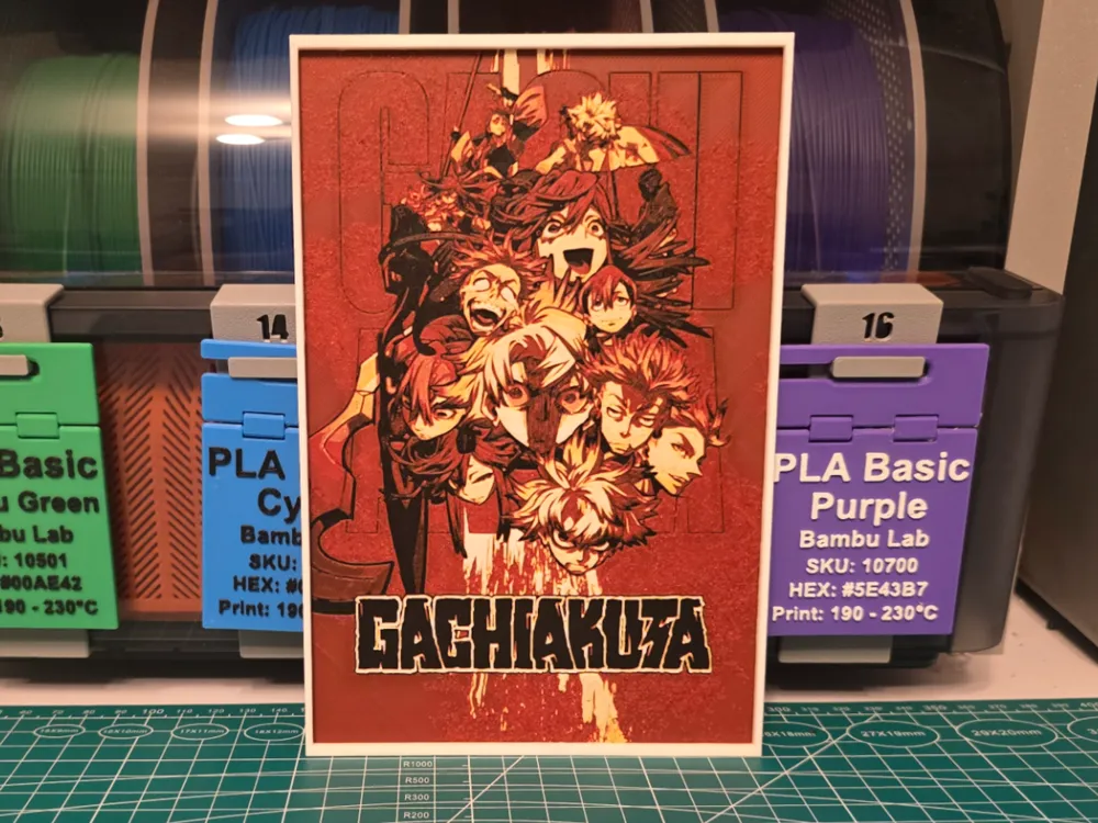 Gachiakuta Anime Poster - Hueforge Art - Free 3D Print Model - MakerWorld